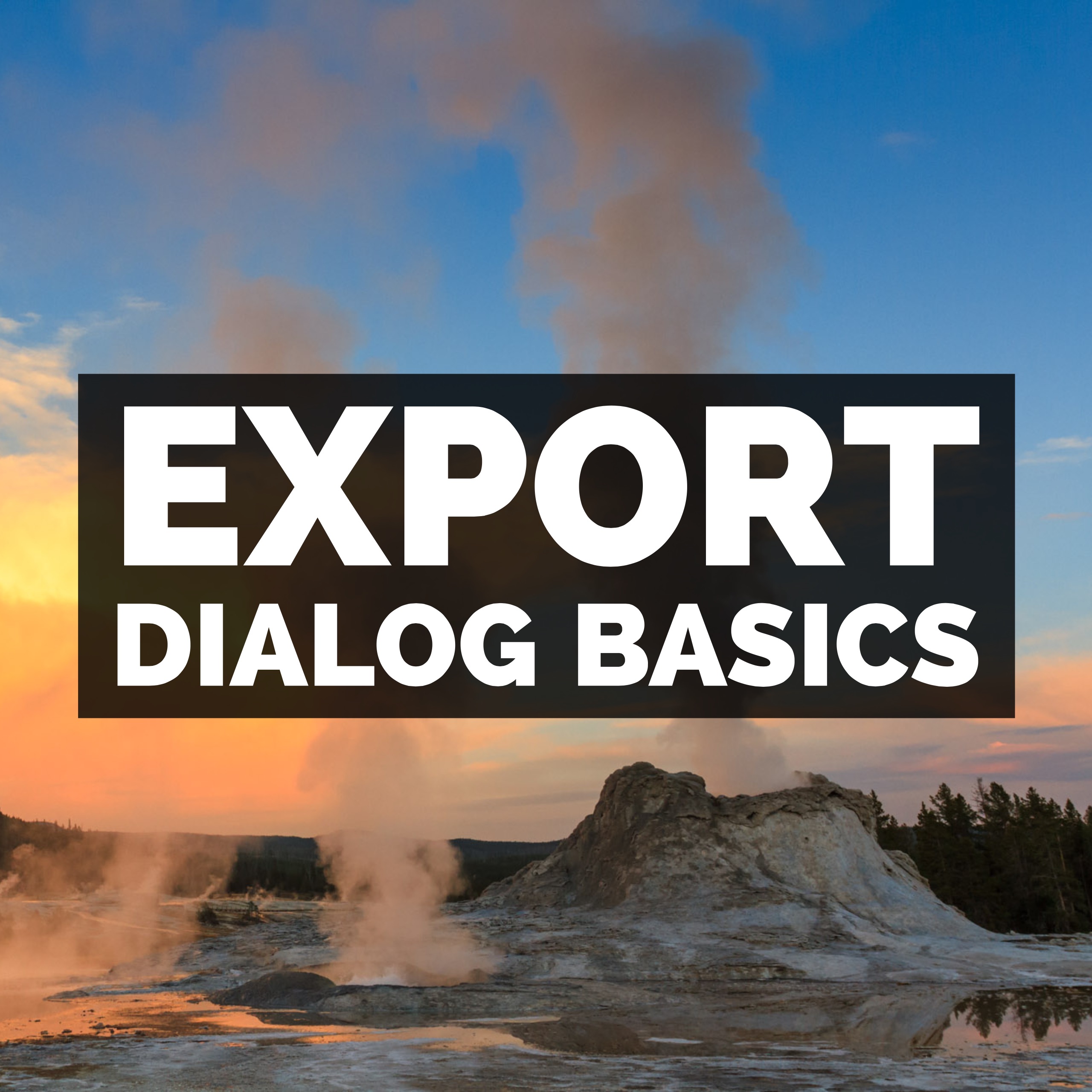 The Export Dialog In Adobe Photoshop Lightroom